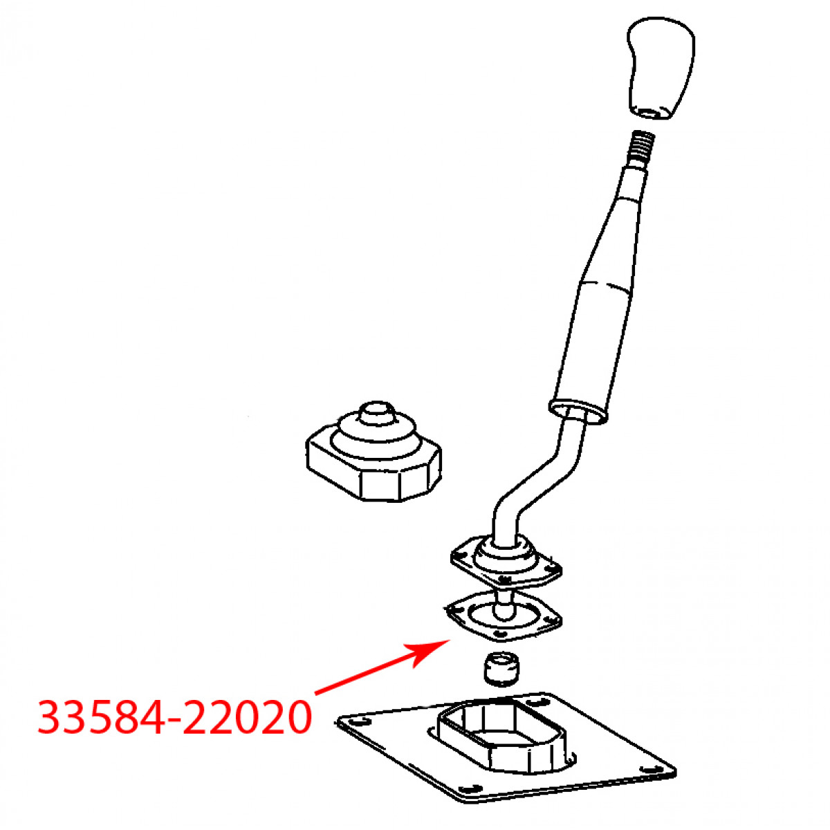 Toyota - Packning Växelspak R154 - 33584-22020