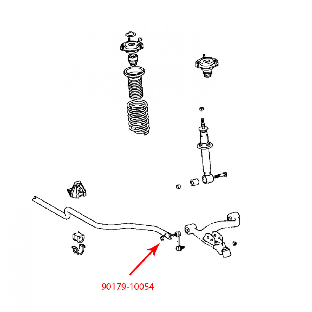 Toyota - Mutter Stabilisatorstag Fram - 90179-10054